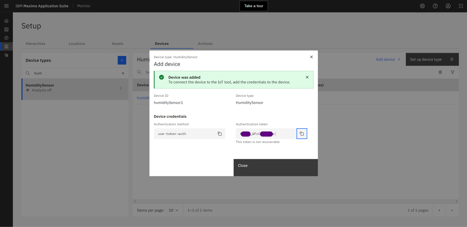 Sending IOT Sensor Readings to Maximo Monitor